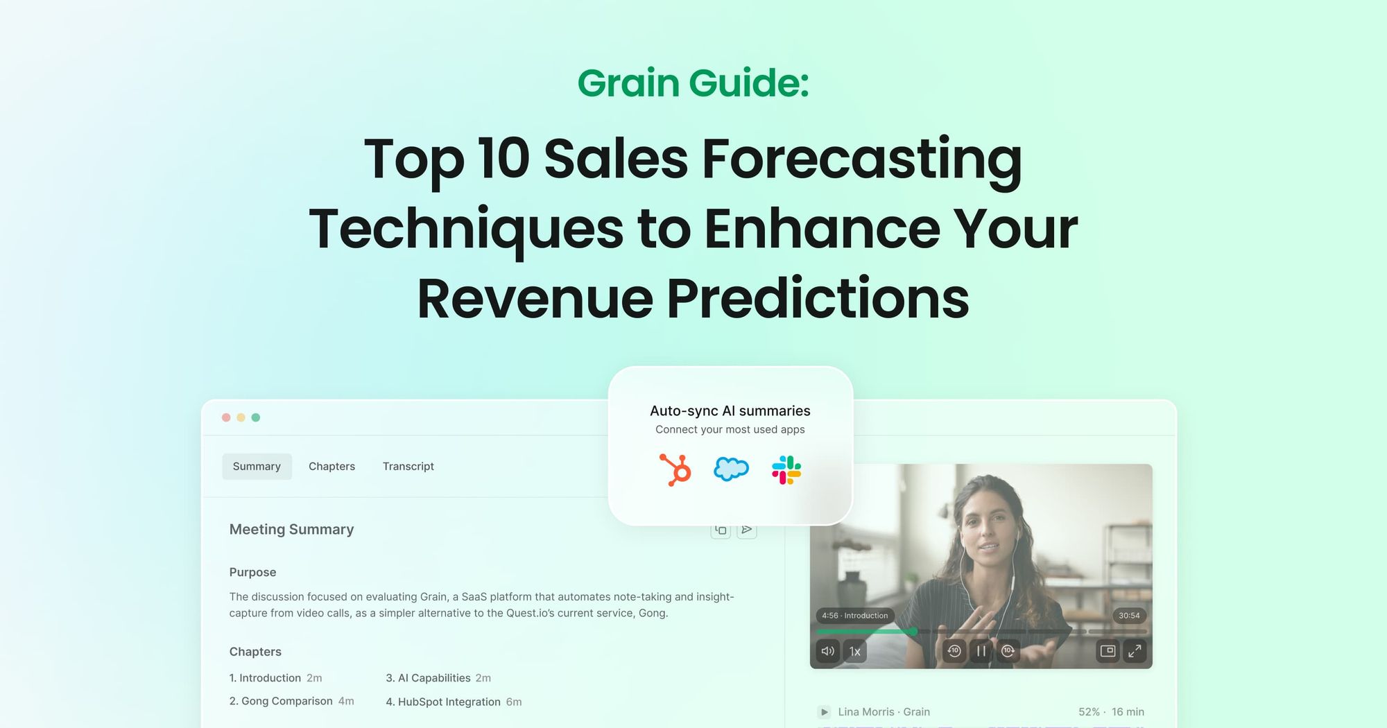 Top 10 Sales Forecasting Techniques to Enhance Your Revenue Predictions | Grain Blog